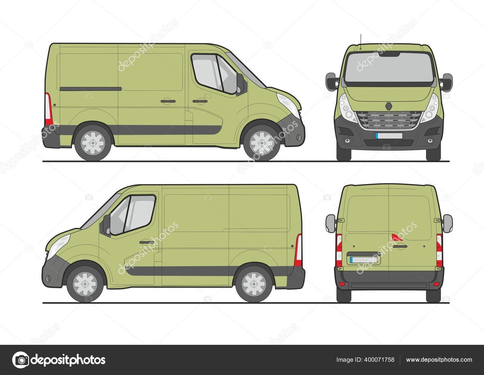 Blank Vector Template Cargo Van Stock Vector Image by ©bobrucco #400071758