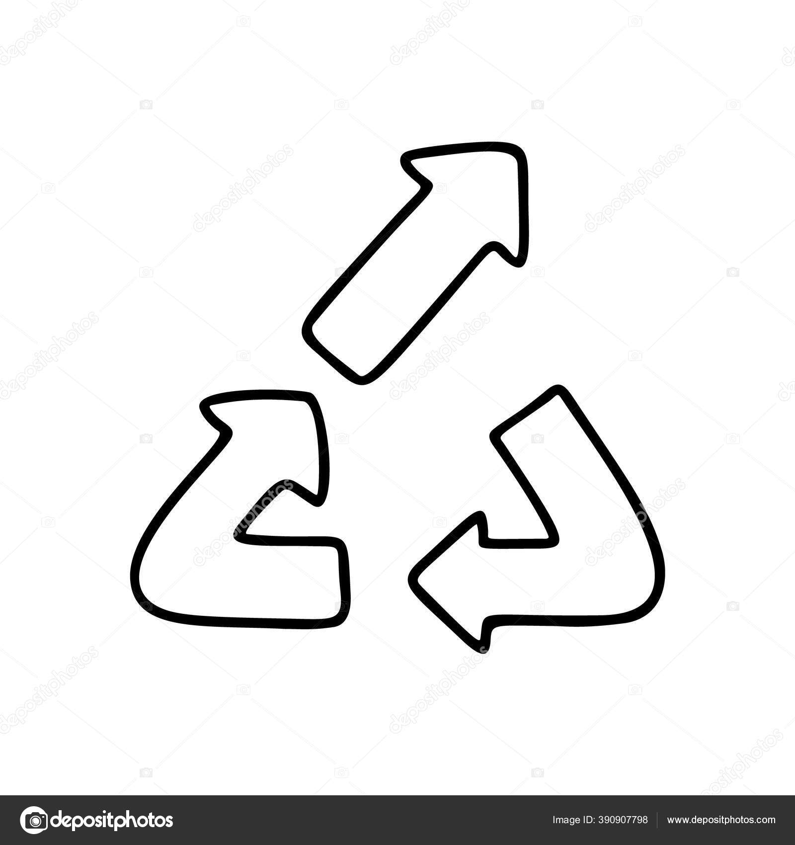 Upcycle Black Icon Upcycling Sketch Logo Hand Drawn Cartoon ...