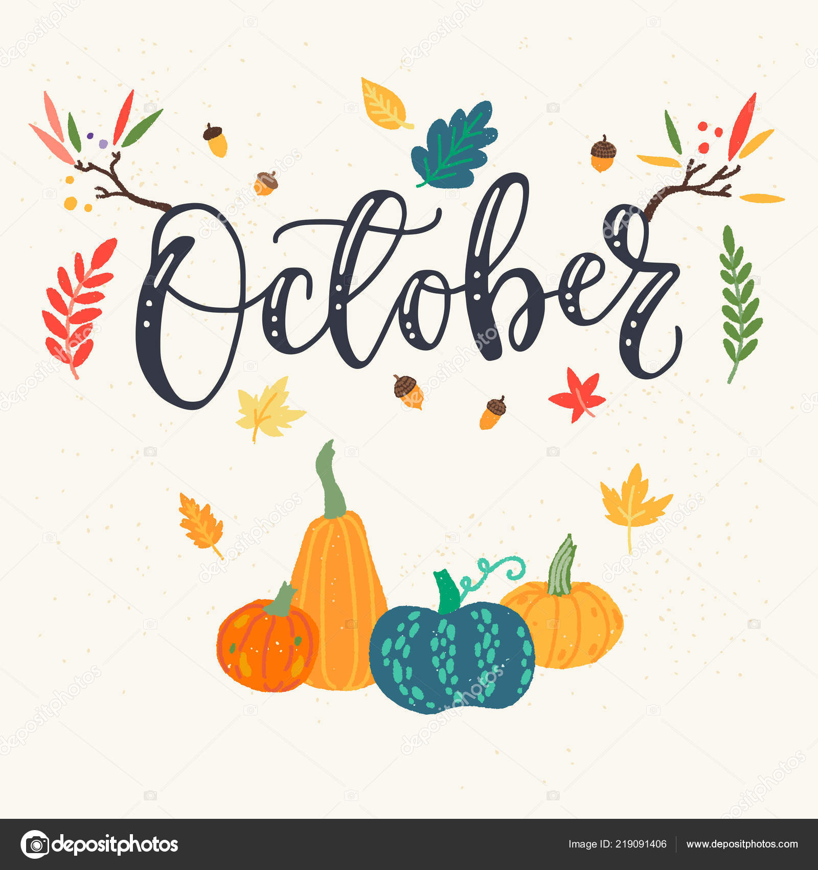 October Month Clipart