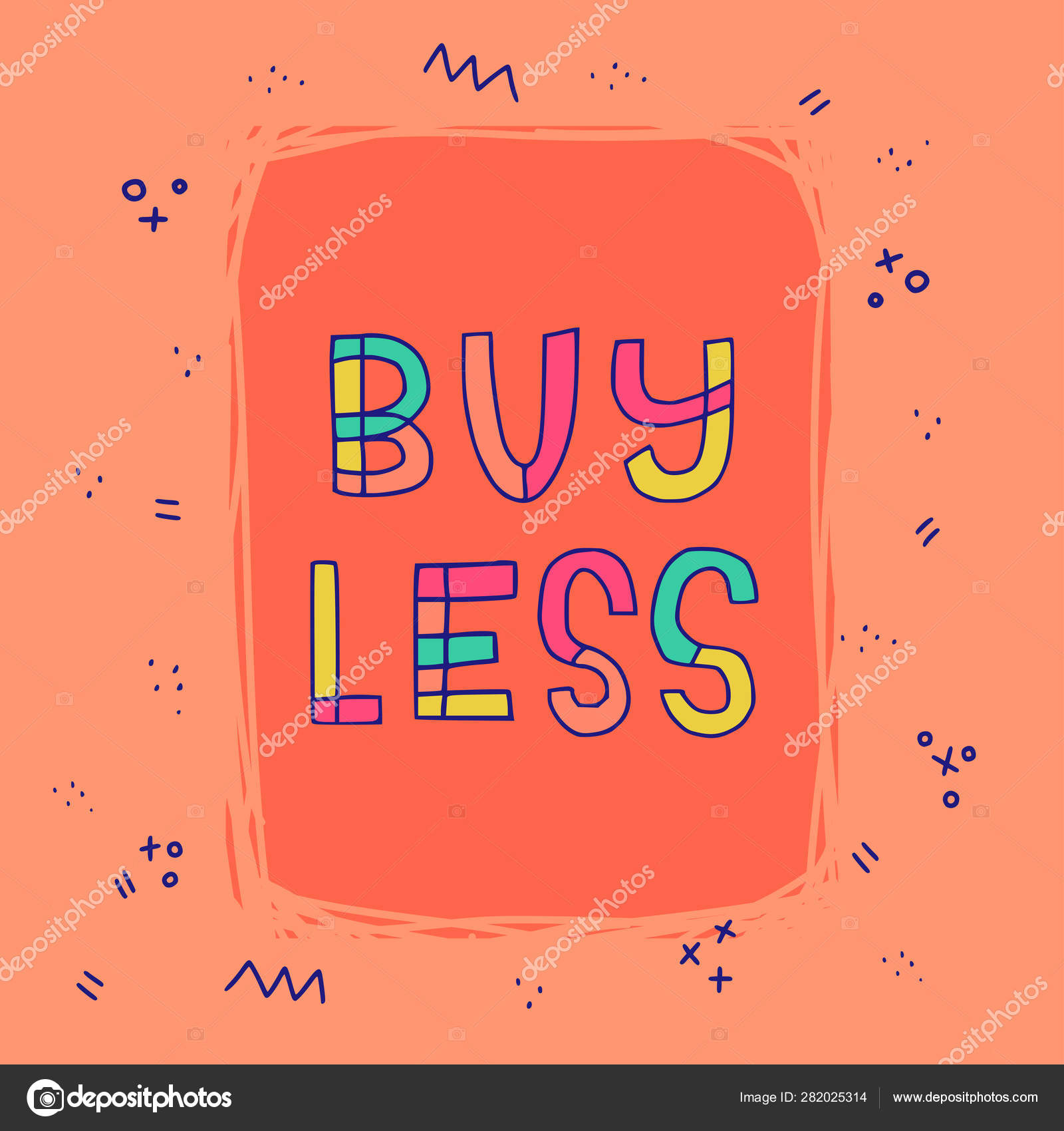 Buy Less hand lettering inscription Stock Vector Image by ©TashaNatasha ...