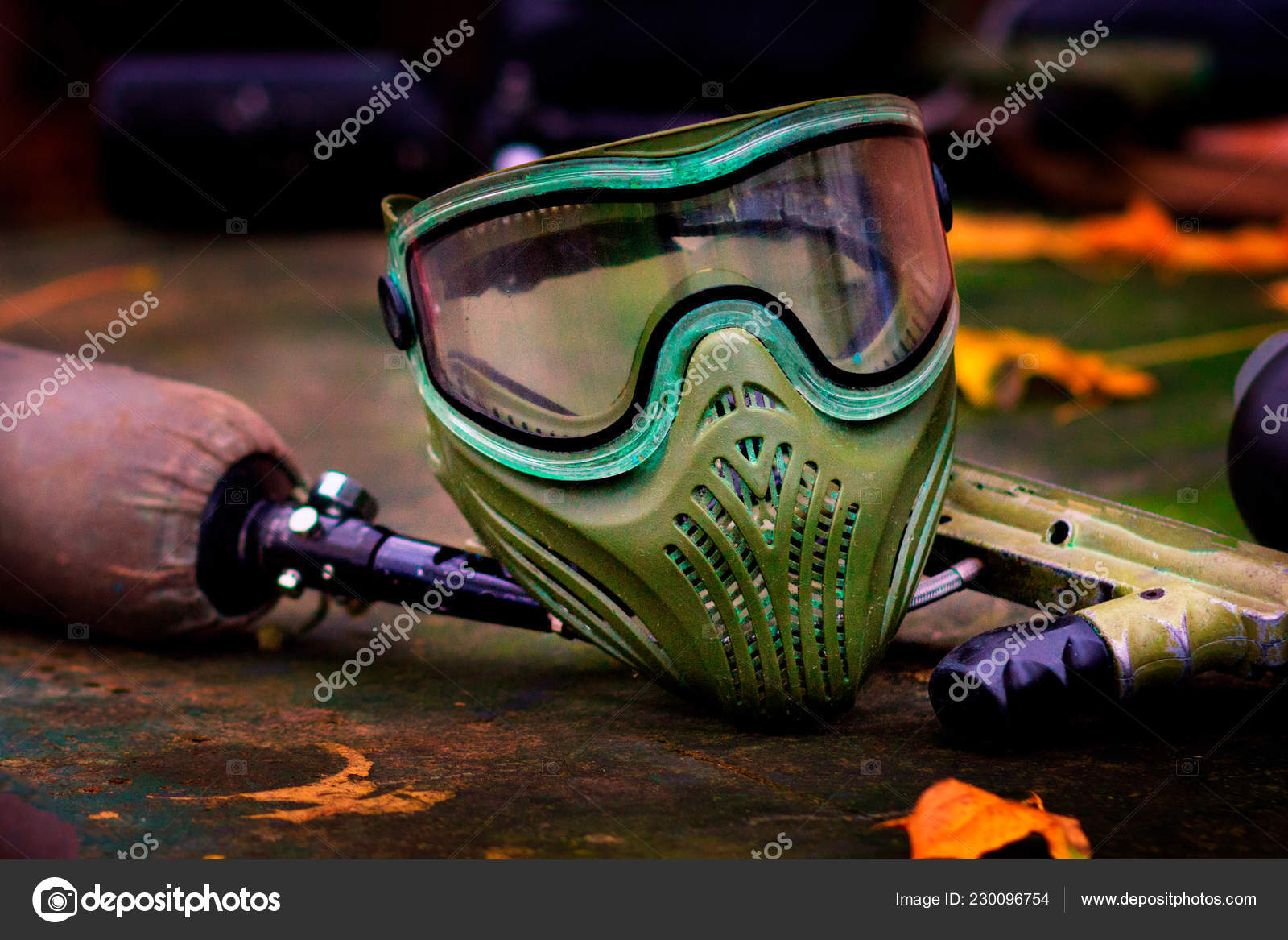 Paintball Splat On Mask