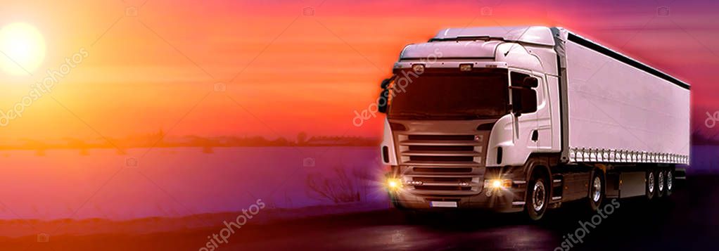Truck banner Stock Photos, Royalty Free Truck banner Images | Depositphotos