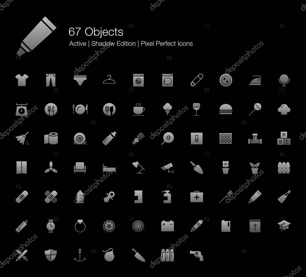 67 Objetos Pixel Perfect Icons (Filled Style Shadow Edition). Iconos ...