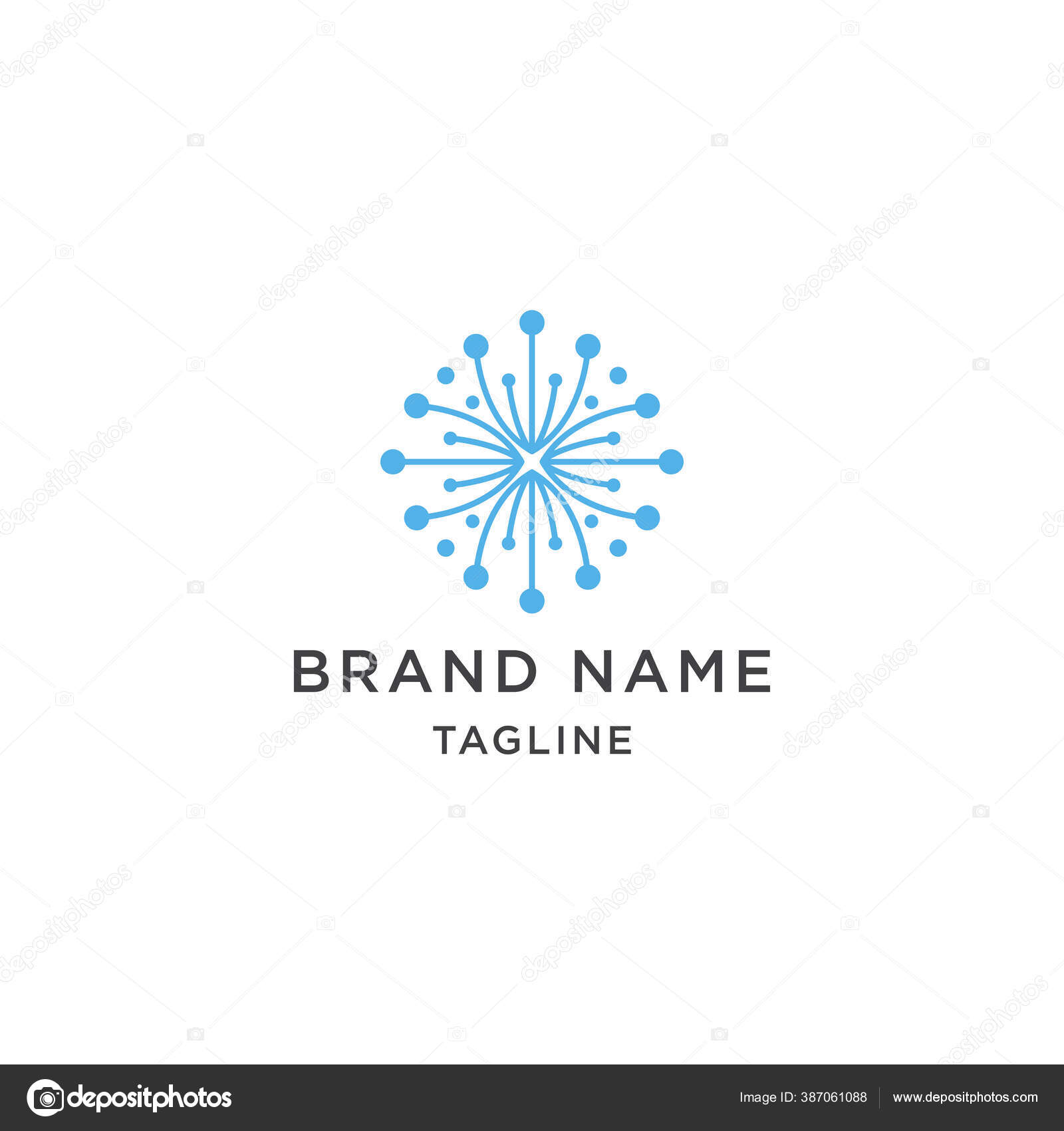 Abstract Tech Logo Icon Design Template Circle Neuro Neuron Data Stock ...
