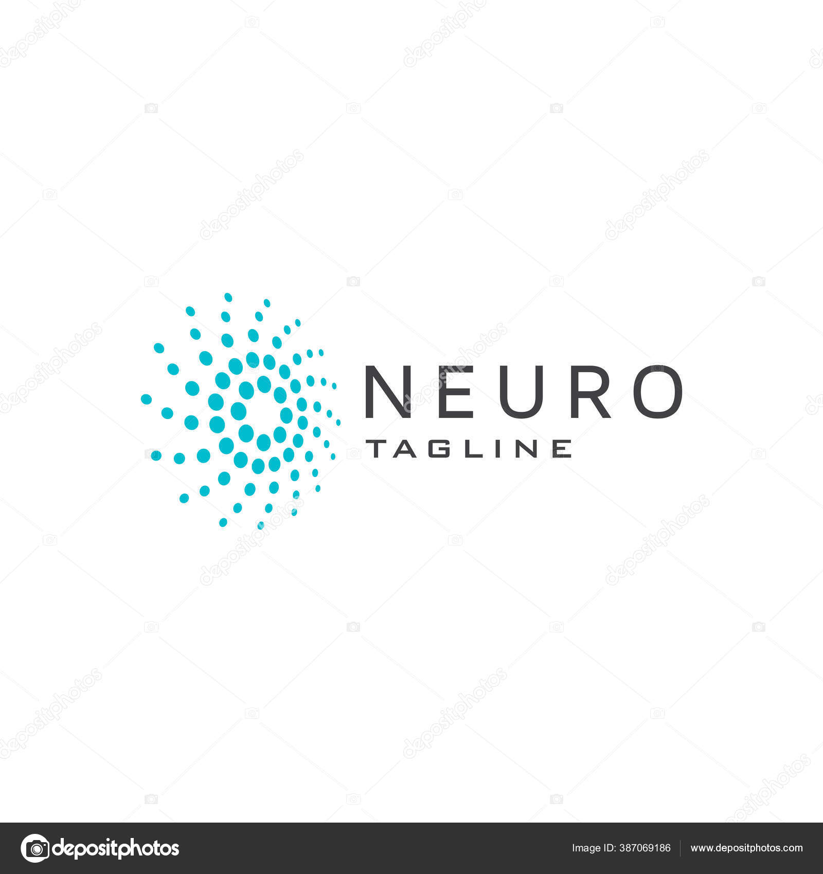 Neuro Logo Icon Design Template Circle Abstract Stock Vector Image by ...