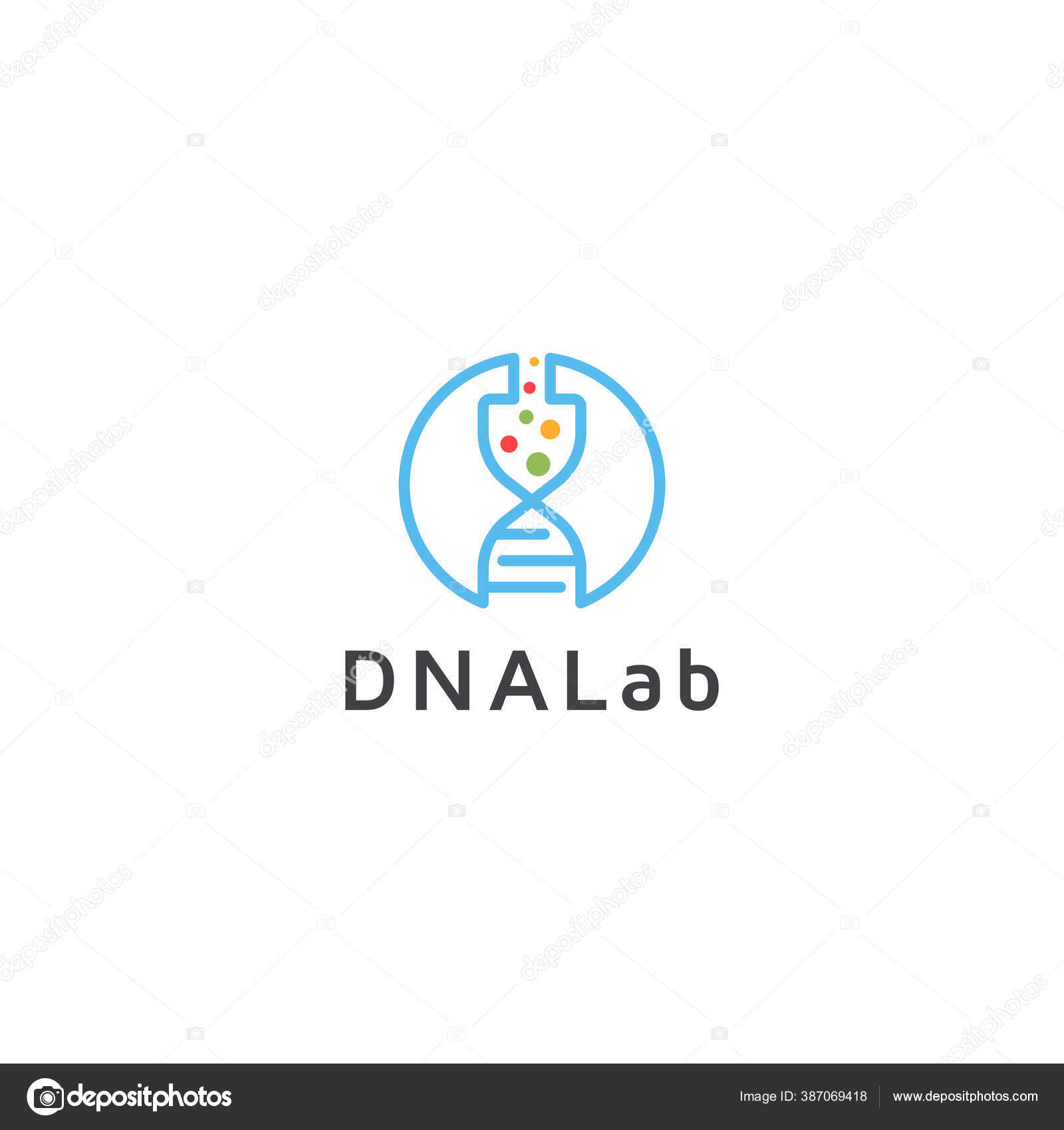 Dna Genetic Lab Logo Icon Design Template Vector Illustratio Stock ...