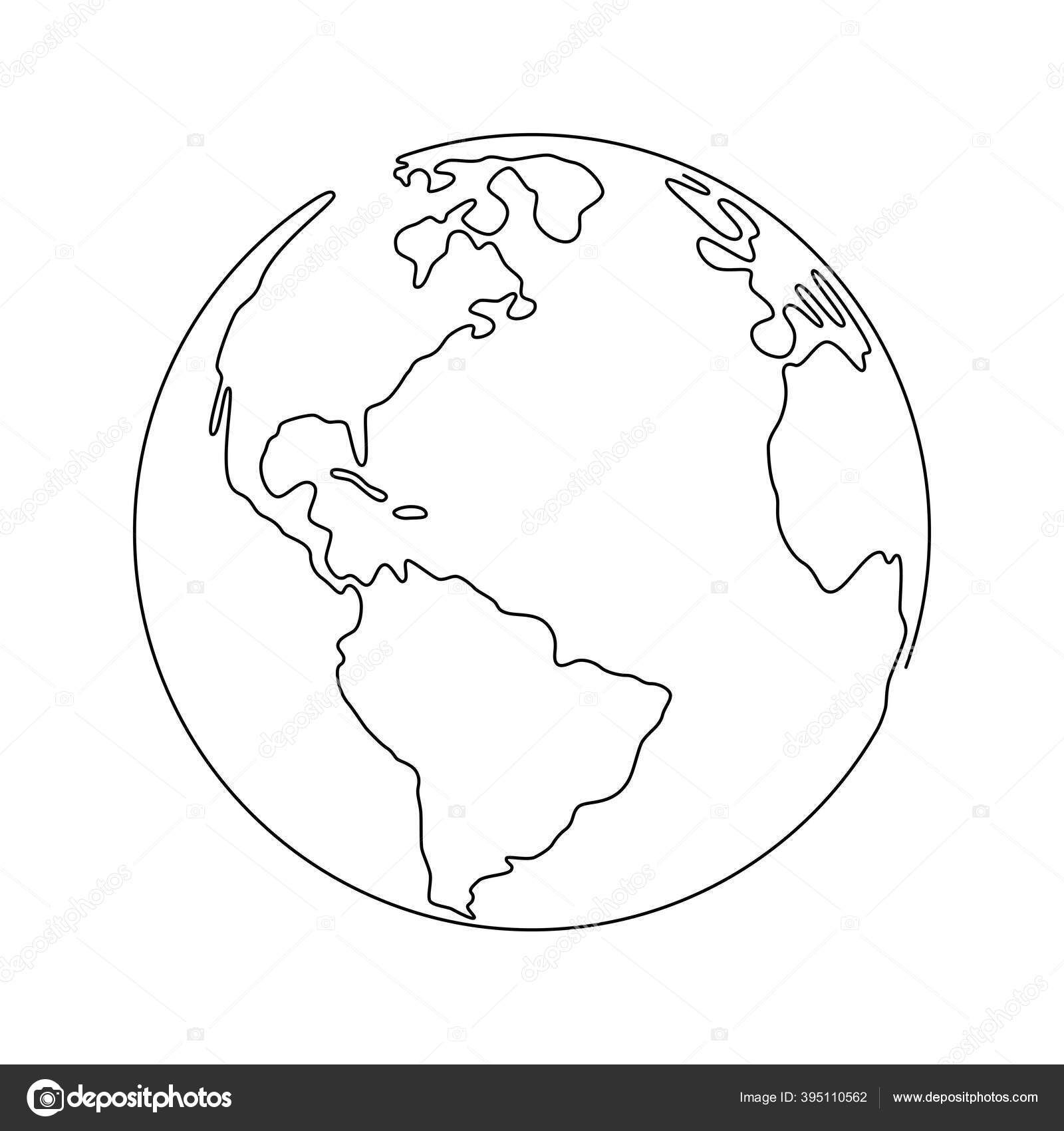 Planet Earth Outline