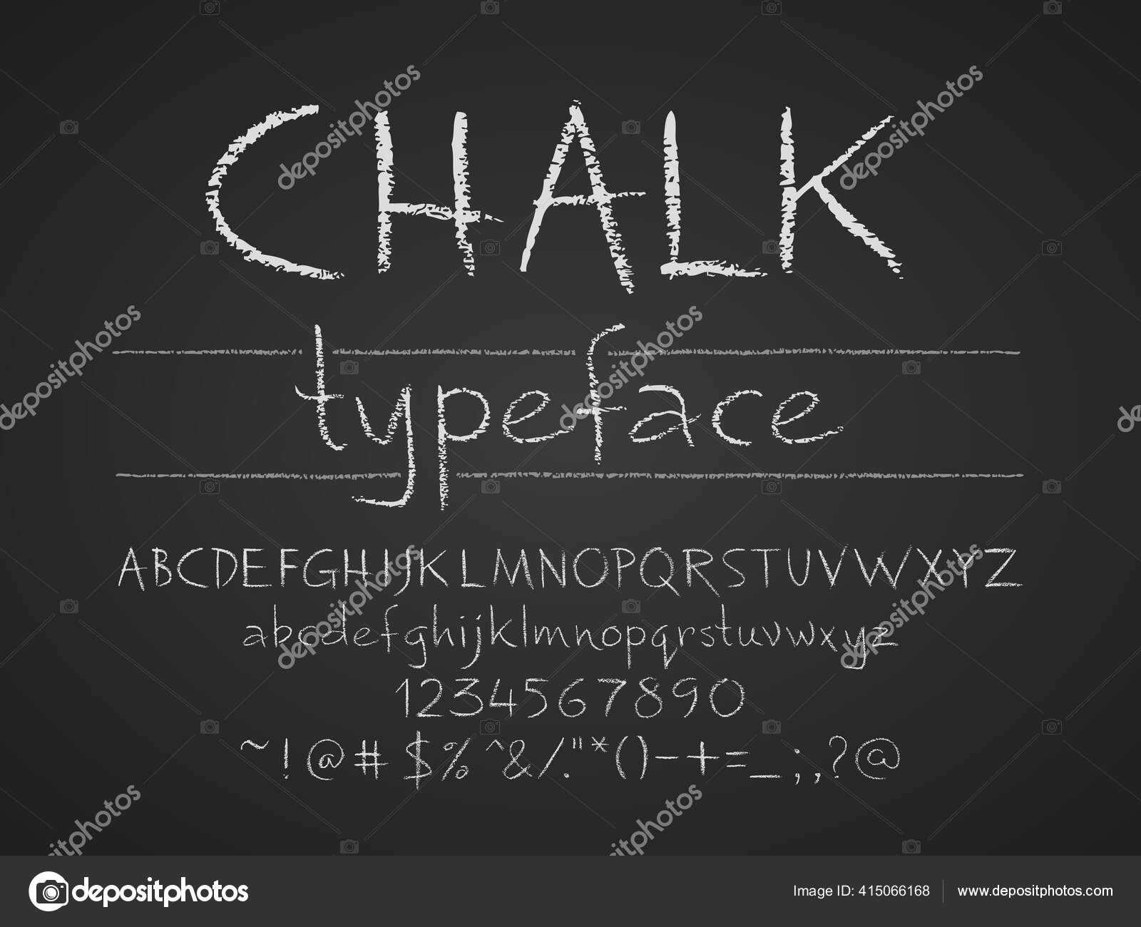 Letters, numbers and symbols hand drawn on chalkboard Stock Vector by ...