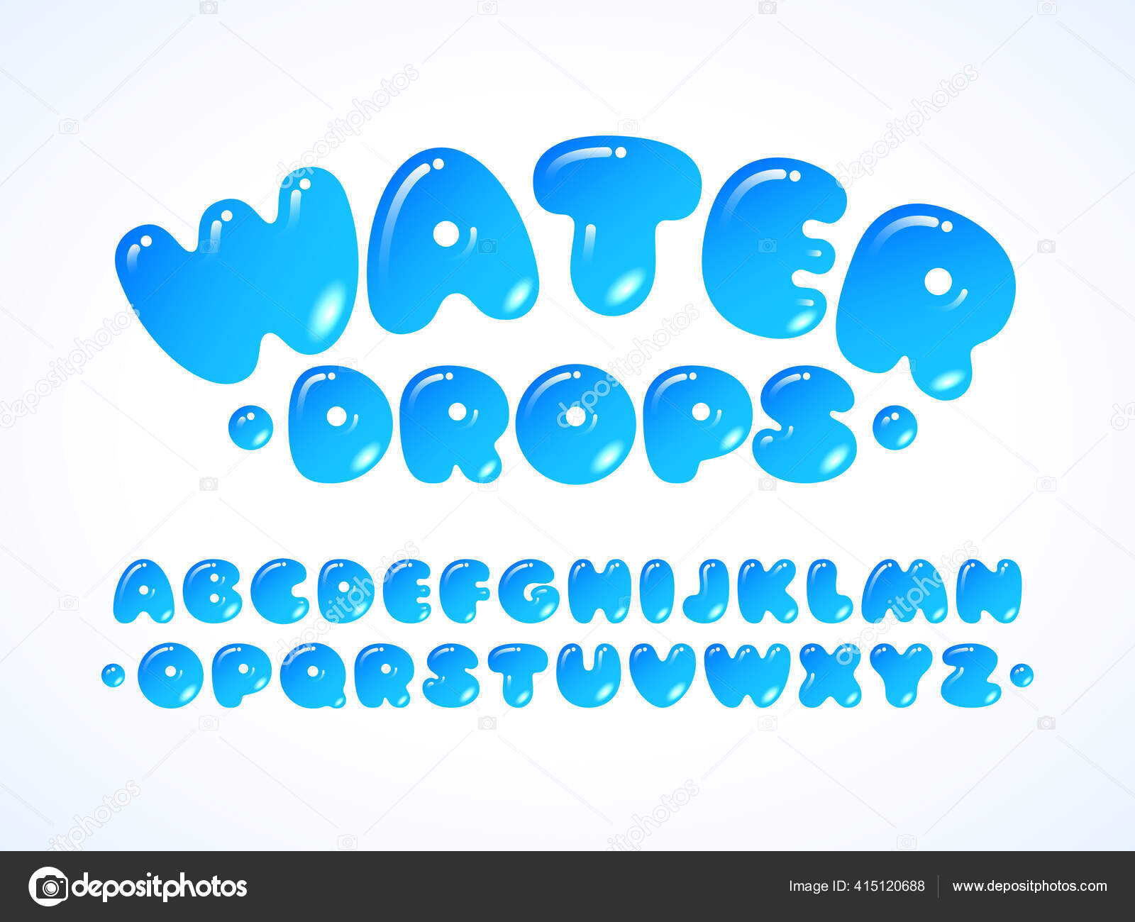 Grpos Agua Vectorial Alfabeto Letras Eps10 Rgb Colores Globales Vector ...