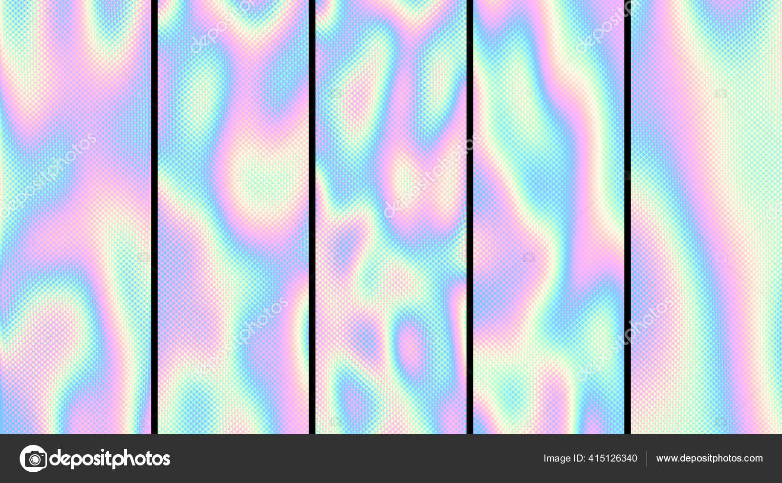 Set Abstract Rainbow Holographic Backgrounds Rgb Global Colors One ...