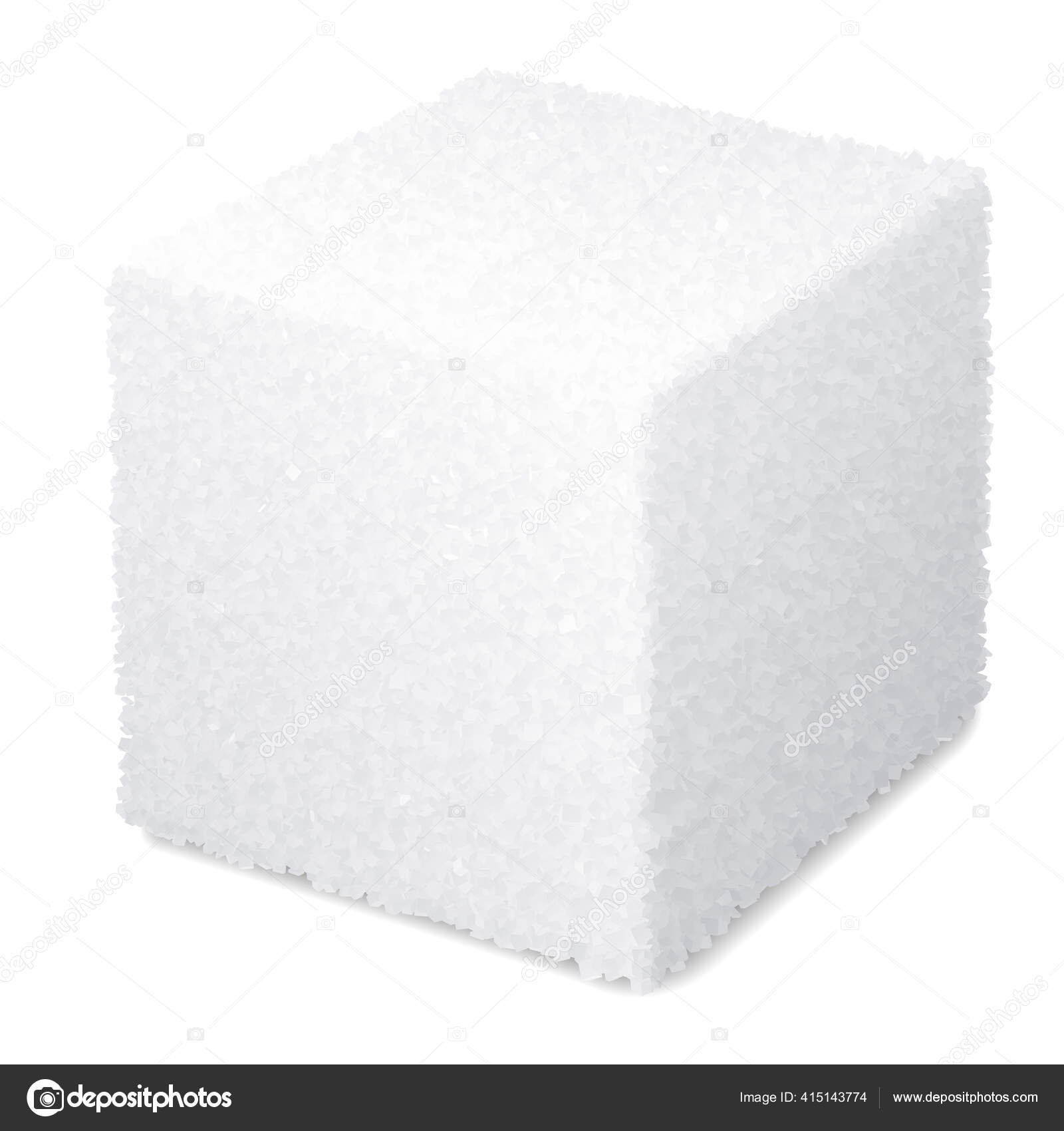 Vector Realistic Sugar Cube Isolated White Background Eps8 Rgb Global ...