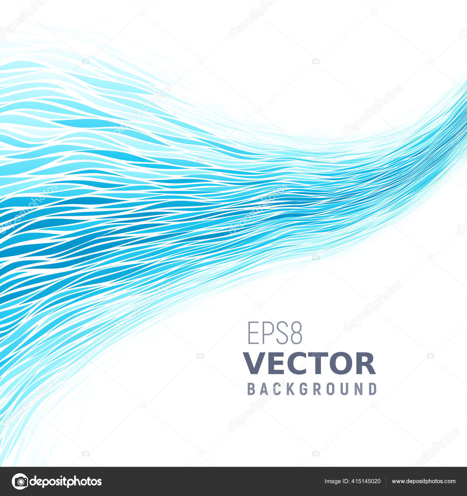 Blue Waves Background Eps8 Rgb Global Colors Stock Vector by ...