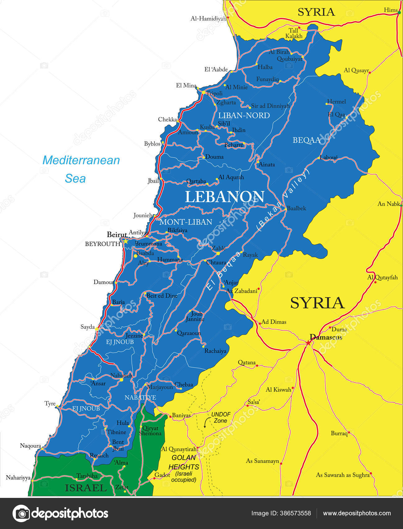 Mapa Da Cidade Do Libano