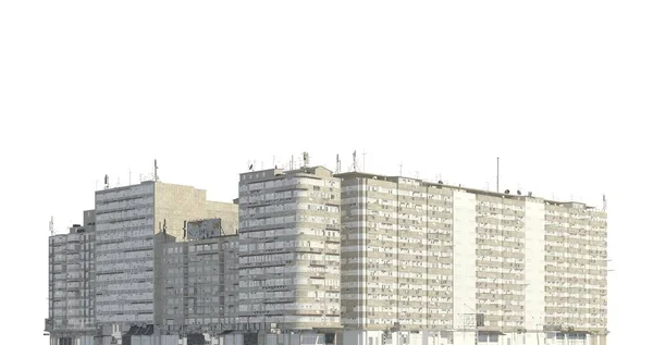 Slums buildings isolated on white background 3d illustration - Stock ...