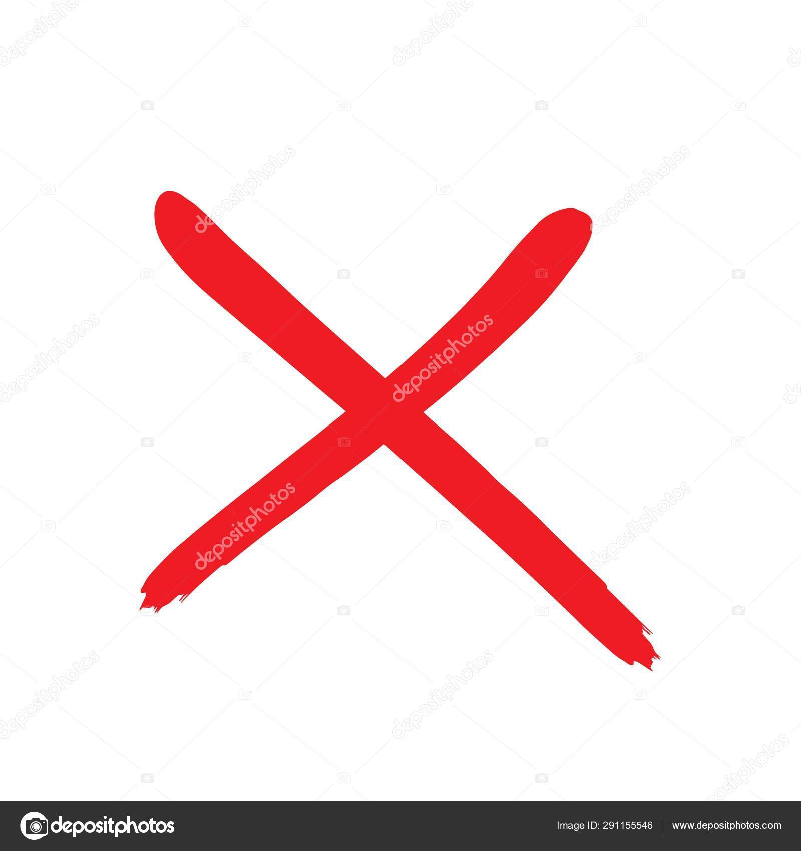 Rotes X Markierungssymbol