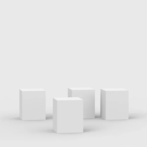 3d gray white cube and box podium minimal scene studio background ...