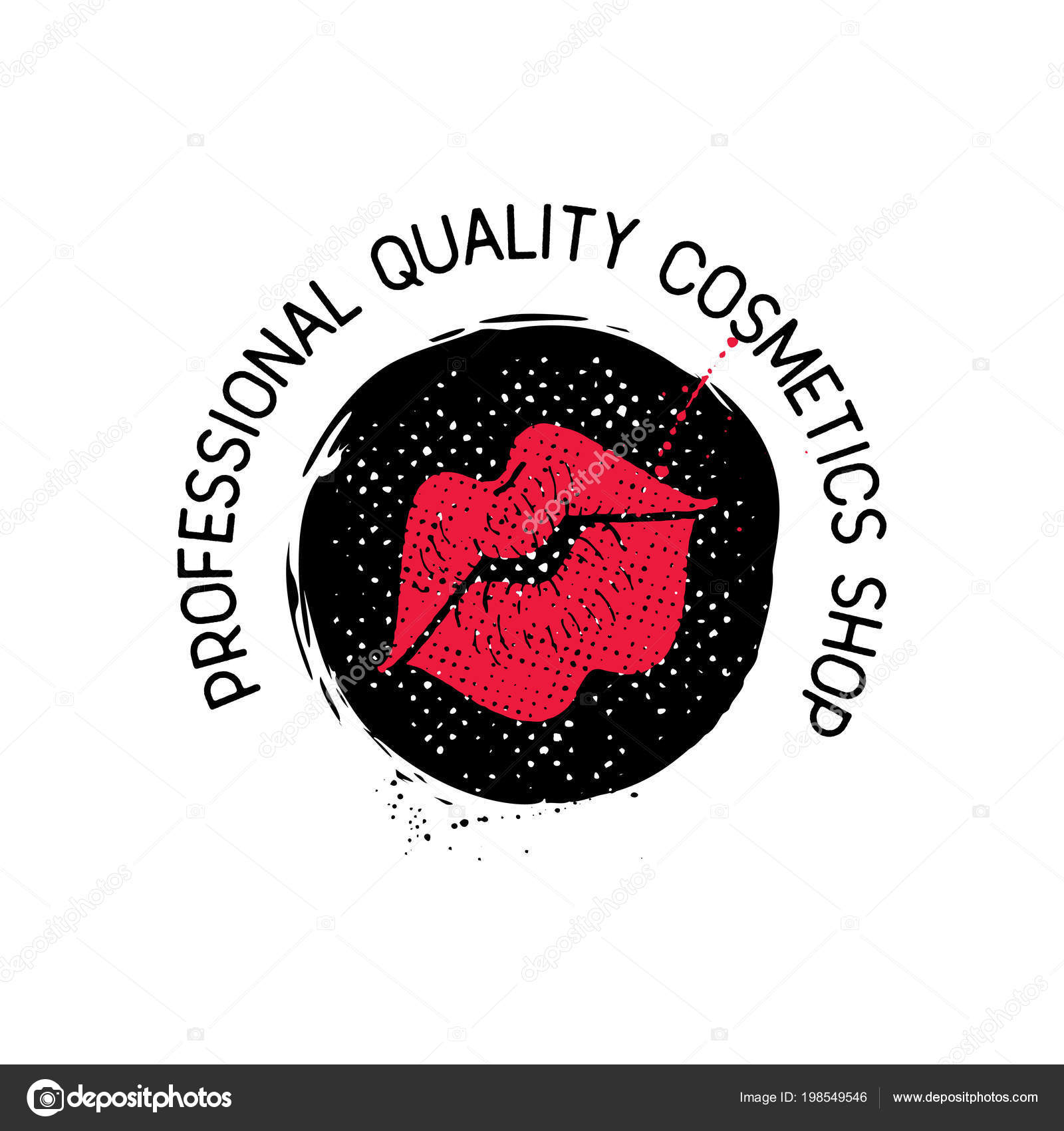 Cosmetics logo, handwritten lettering .Makeup studio, Web elements for ...