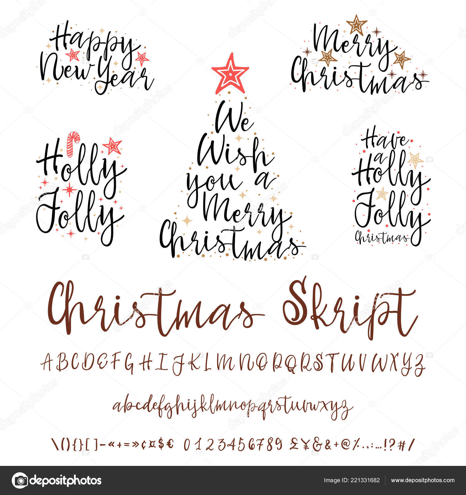 Feliz Navidad En Escritura Elegante