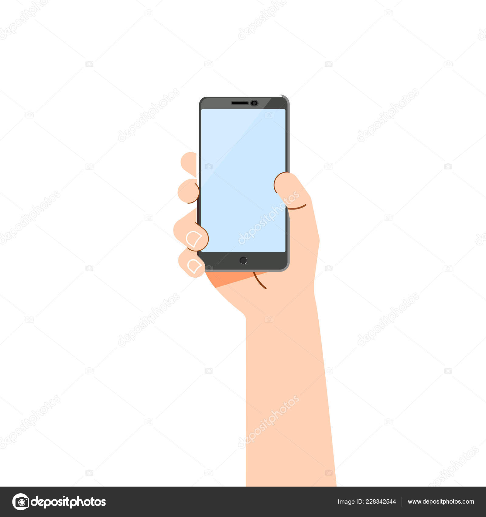 Hand phone - vector concept, flat design. Stock Vector by ©zao4nik ...