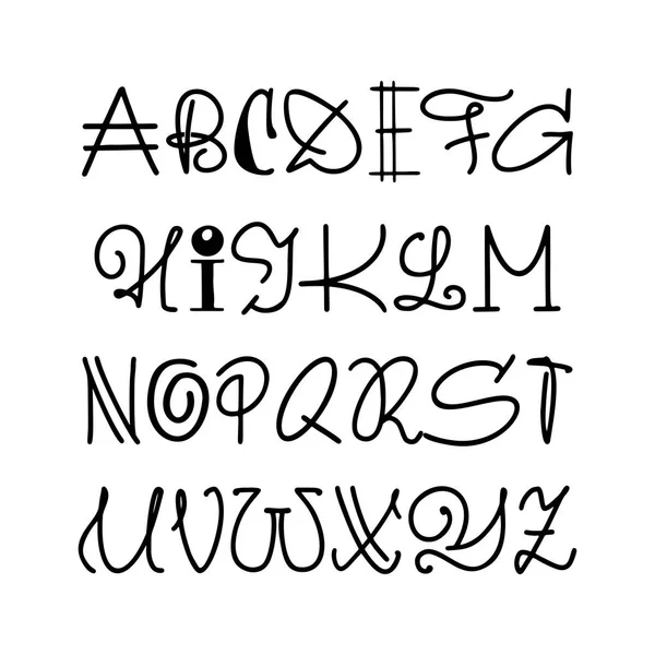 Abc letters sequence from A to Z. Capital letters hand drawn with ink ...
