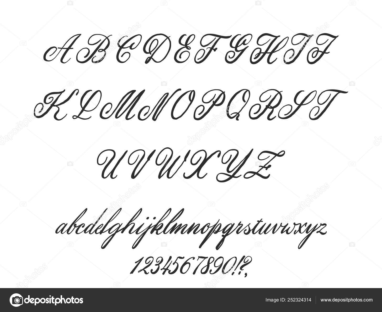 Wedding Calligraphy Alphabet