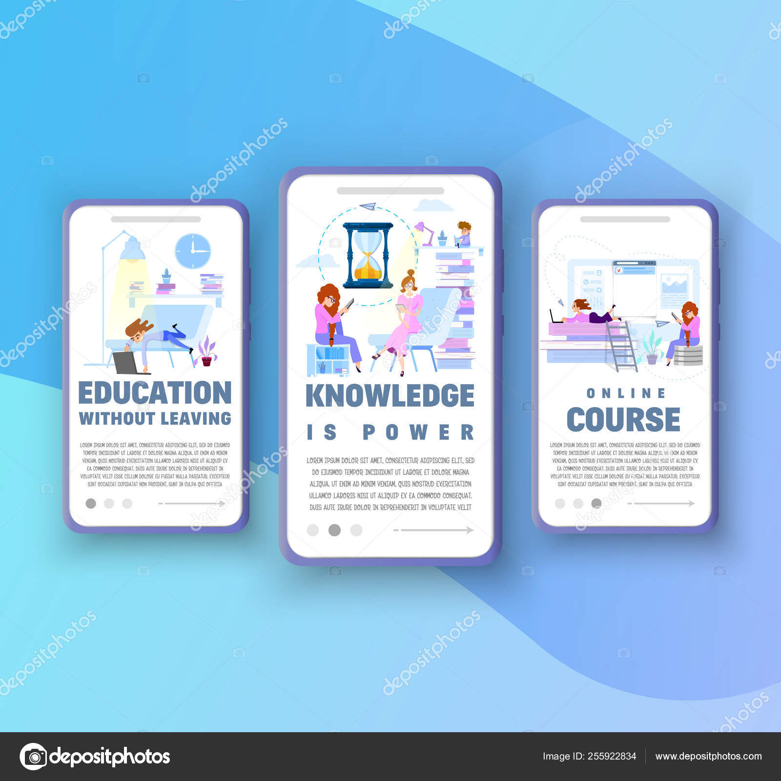 Onboarding screens - Distance education concept illustration Stock Vector by ©zao4nik 255922834