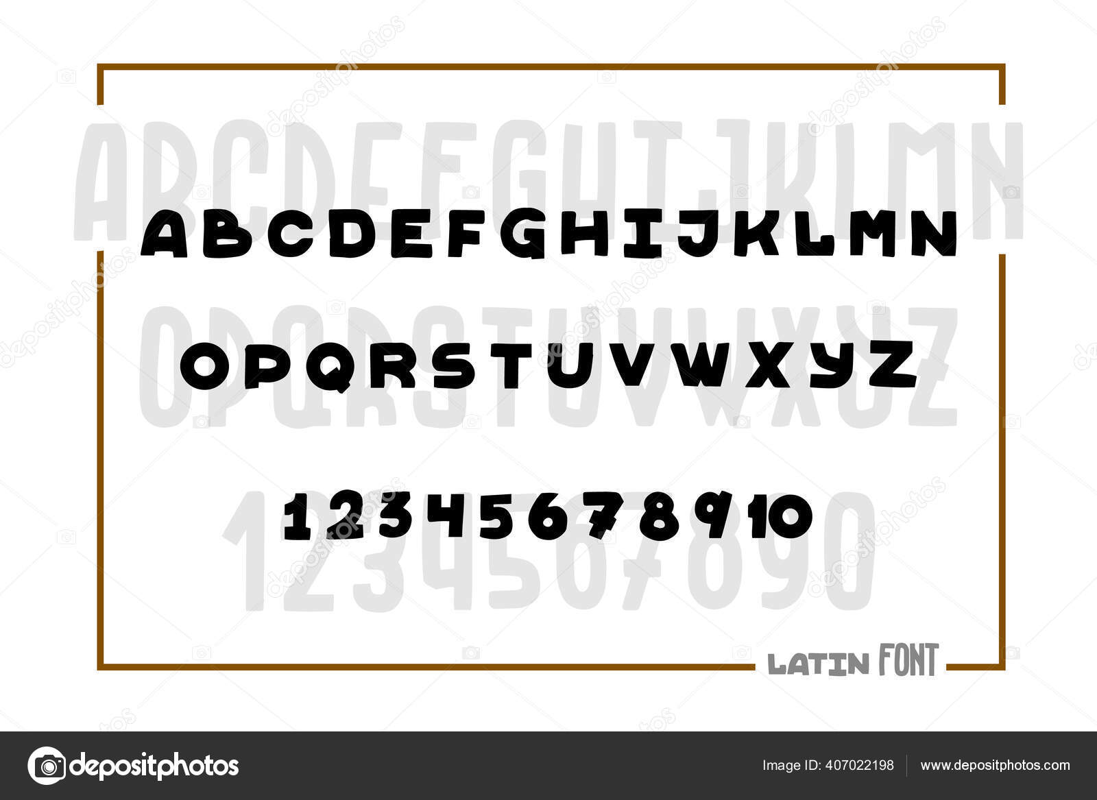 Font for illustrations and flyers, handmade, two sets high and low ...