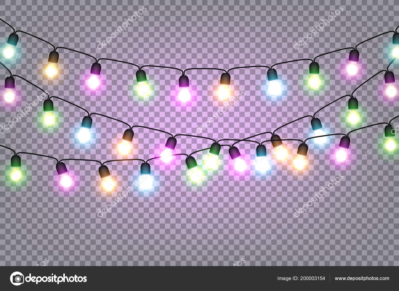String Of White Christmas Lights Transparent Background