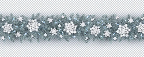 Transparent Background Snowflake Clipart Border
