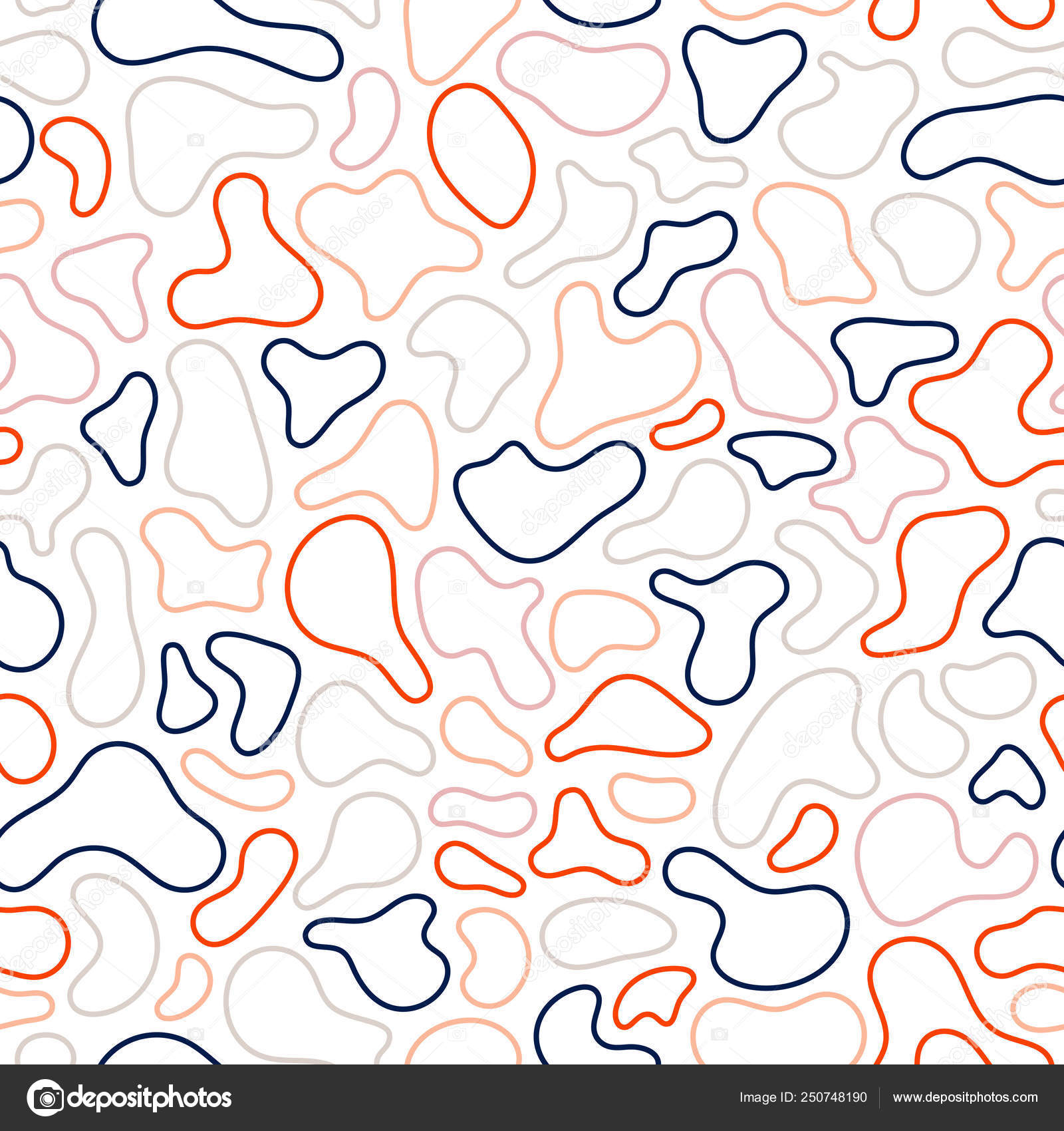 Fluid, liquid flow shapes pattern. Geometric Seamless pattern. Abstract ...