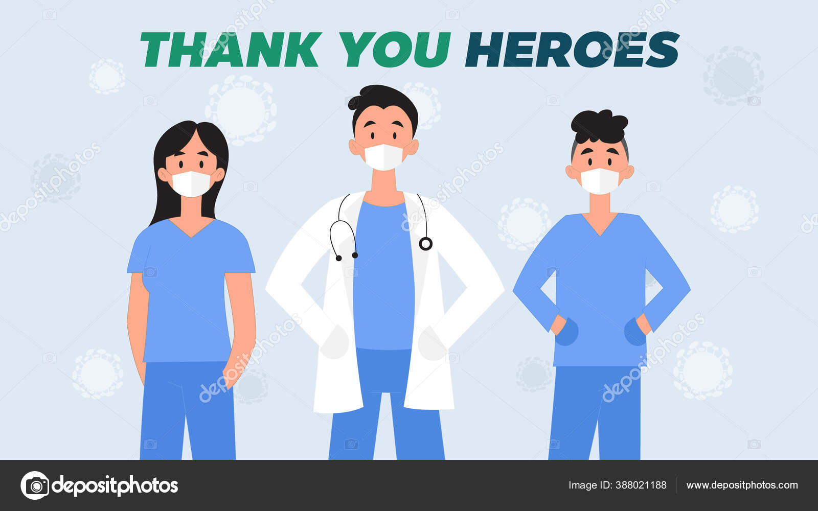 Thank You Hero Fighting Virus Stock Vector Image by ©Soultaza12 #388021188