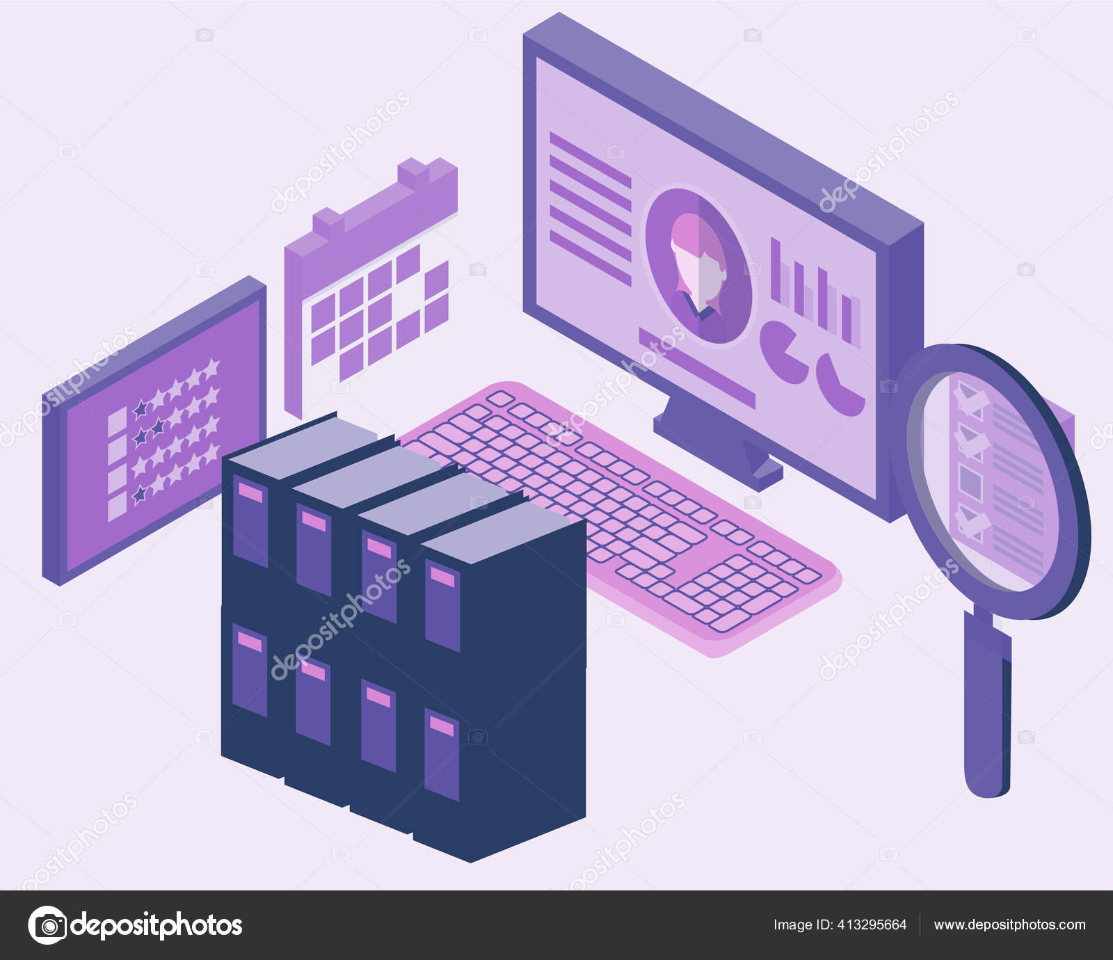 Human Resources Employee Database Vector Stock Vector by ©Piscine 413295664