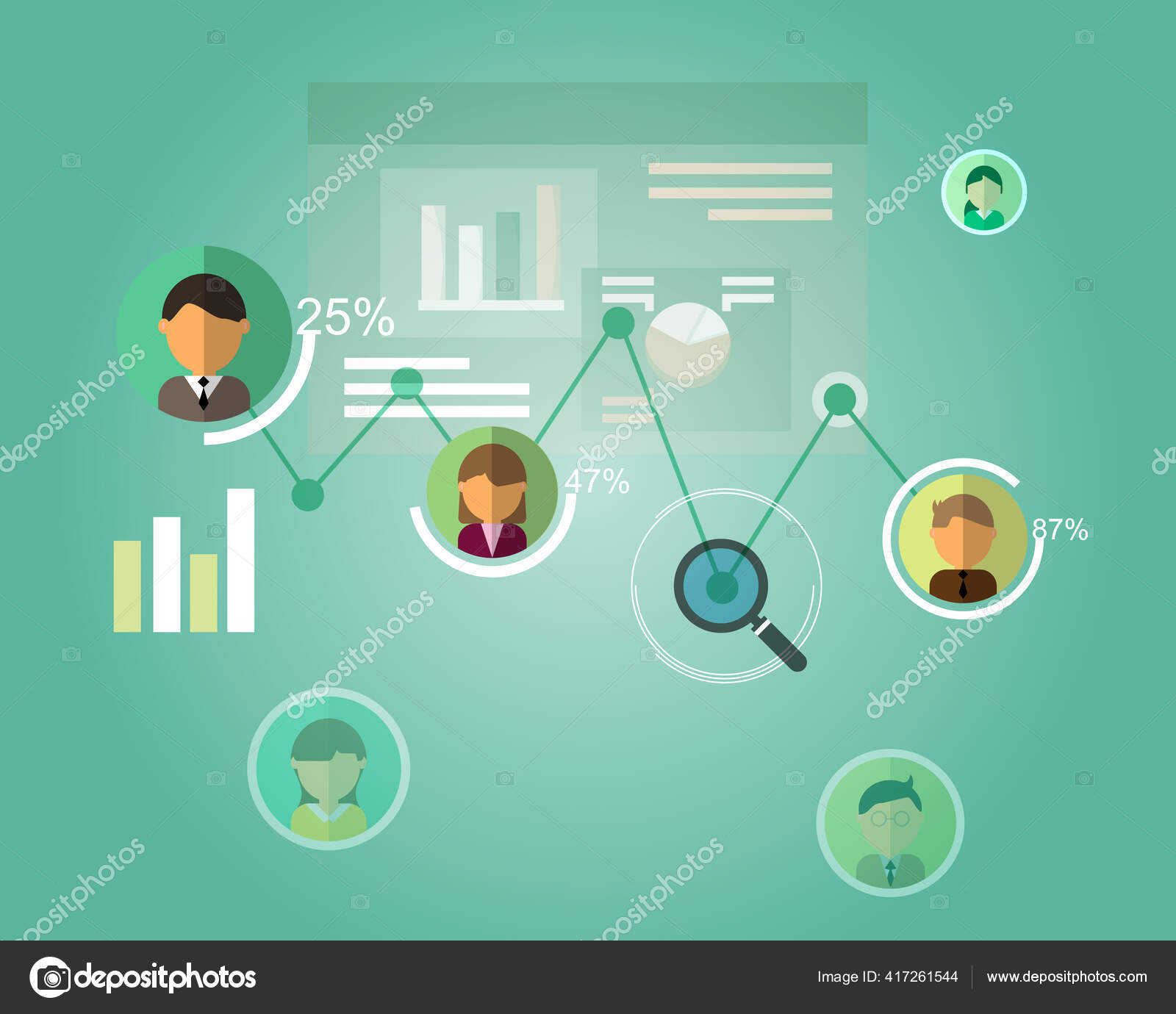 Data Driven Analytics Vector Stock Vector Image by ©Piscine #417261544