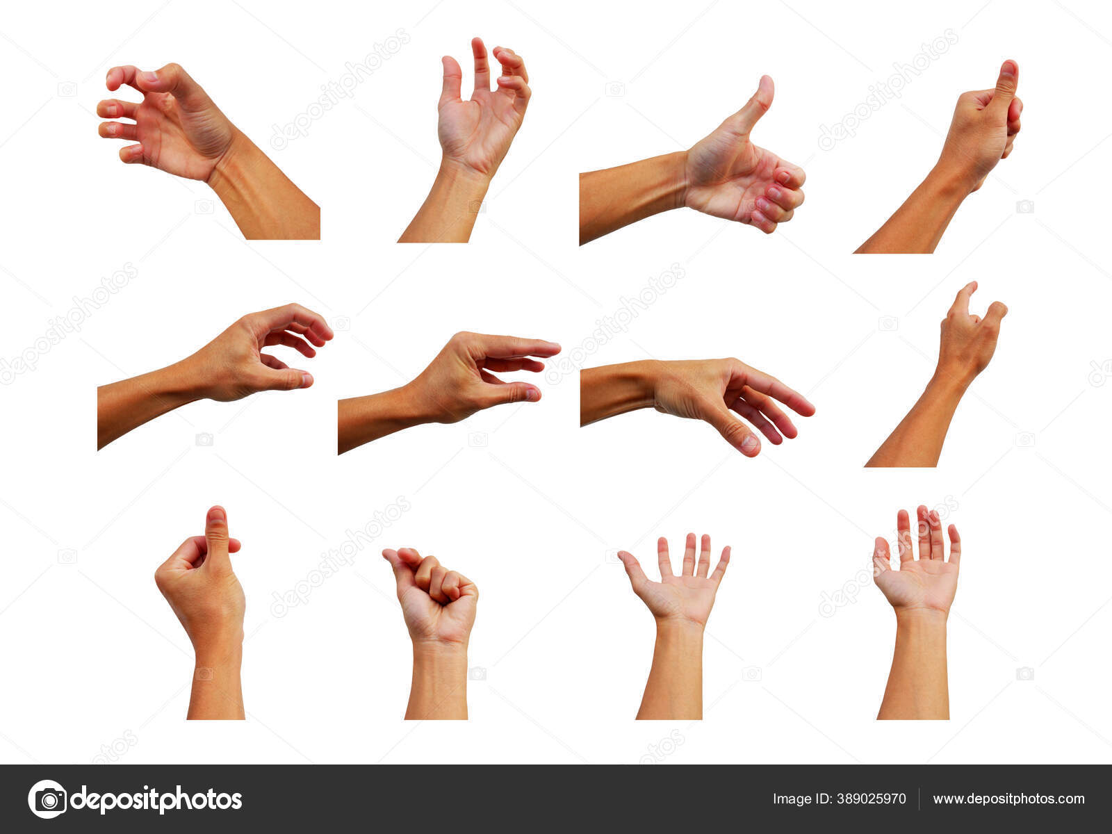 Hands Collection Asian Man Gestures — Stock Photo © Masteronline2021 ...