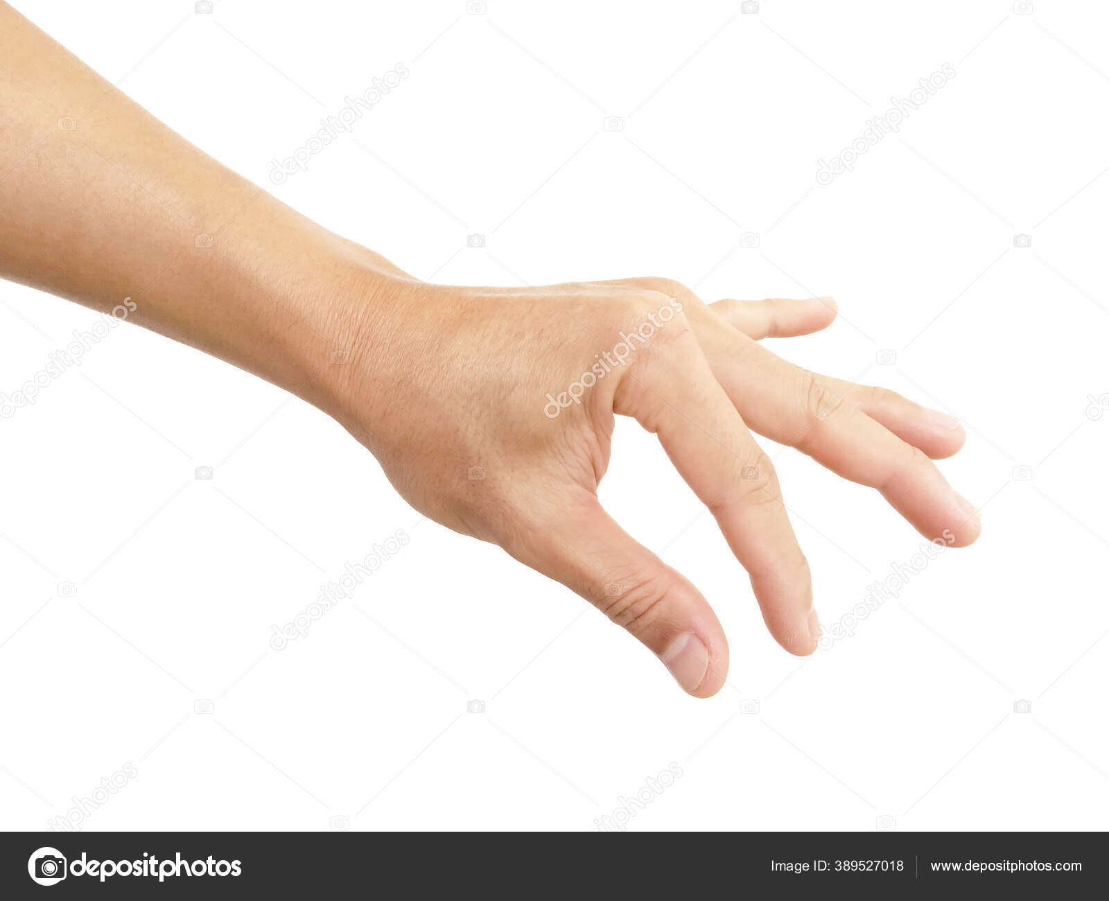 Show Hand Man Gestures Show Symbol Isolated White Background — Stock ...