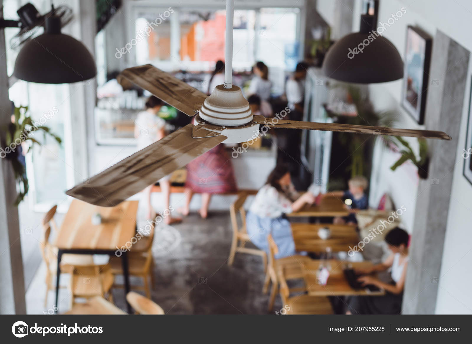 Outdoor Ceiling Fan Beautiful Cafe Stock Photo by ©Kireyonok 207955228