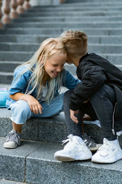 Two Happy Children Brother Sister Sibling Interaction Brother Sister ...