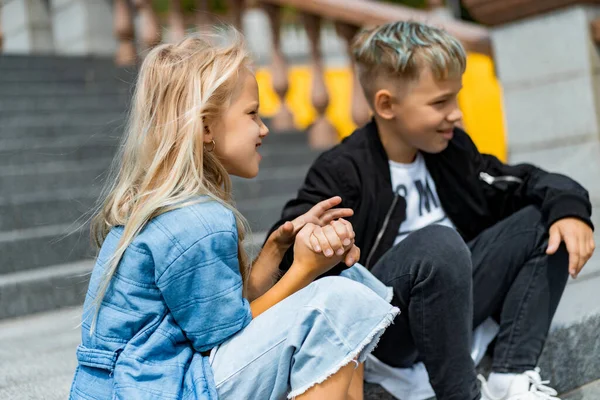 Two Happy Children Brother Sister Sibling Interaction Brother Sister ...
