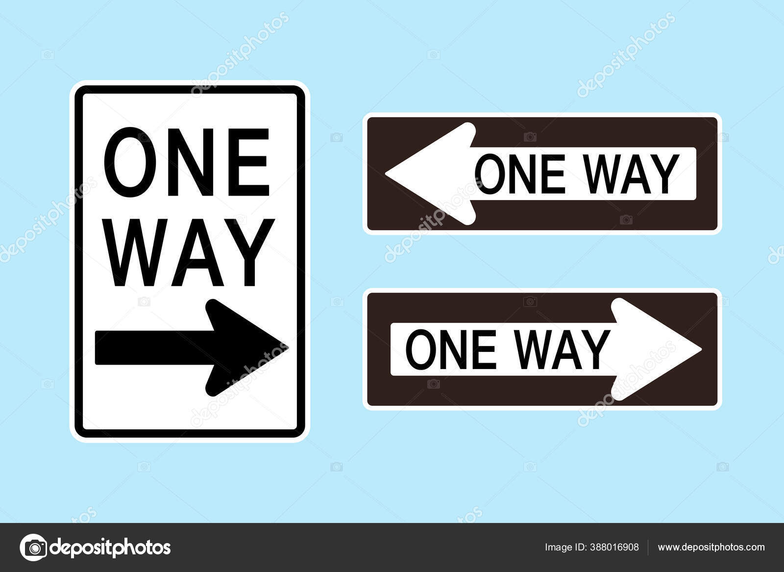 Usa One Way Sign Vector Illustration Stock Vector by ©yosuke@h.email.ne ...