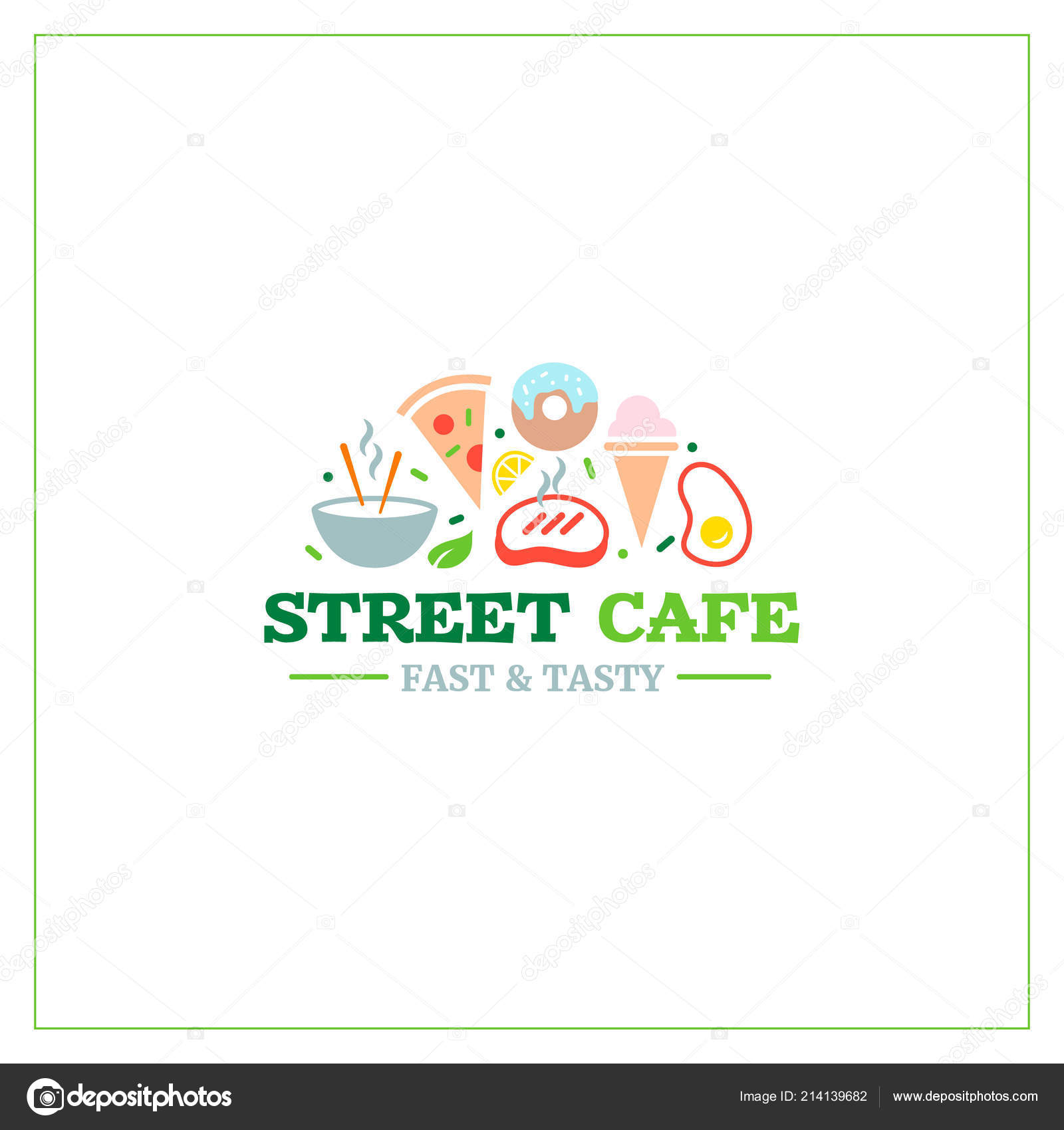 Street cafe emblem 2 Stock Vector Image by ©Stacy_T #214139682
