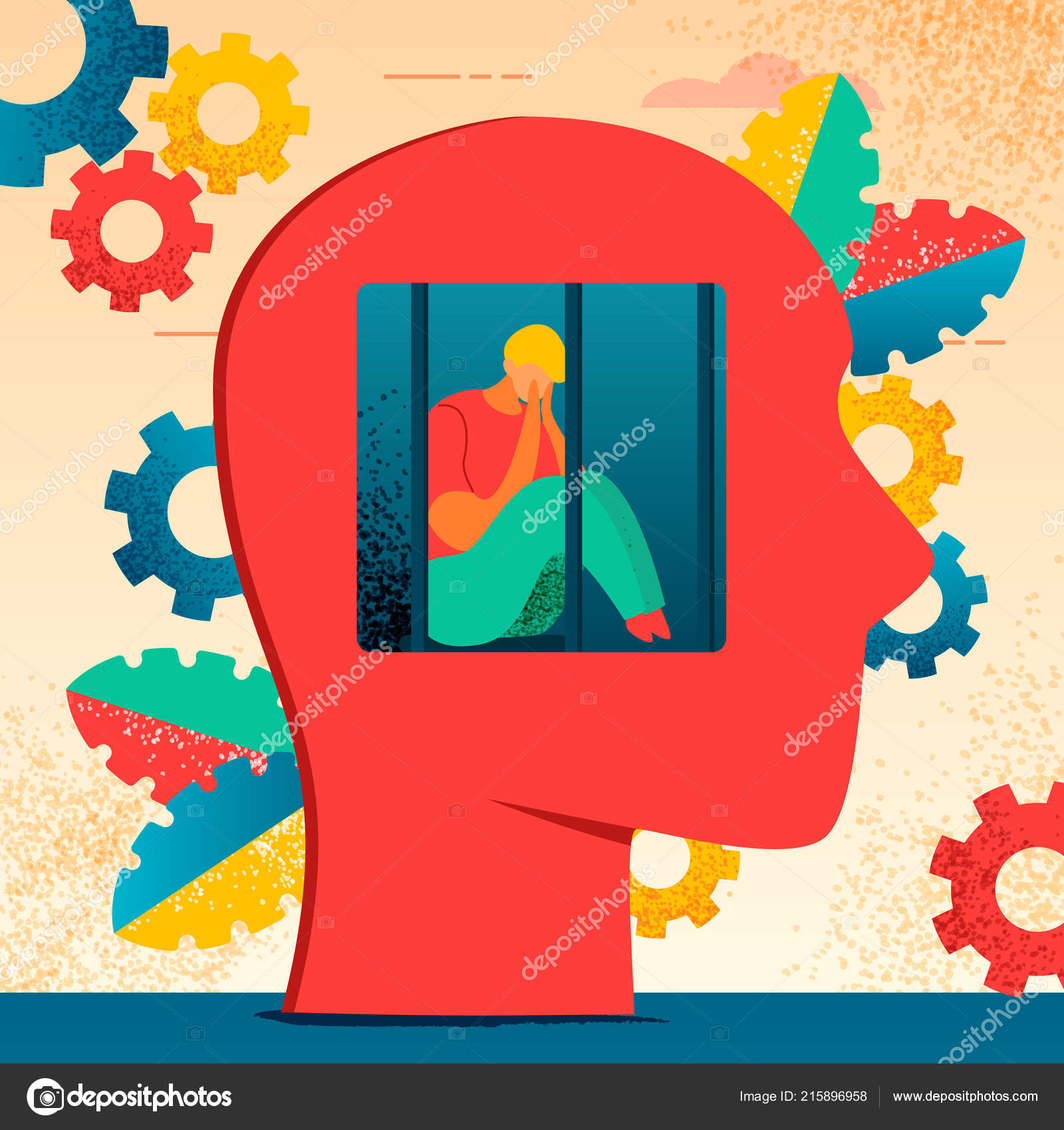 Neurology character depression Stock Vector Image by ©Stacy_T #215896958