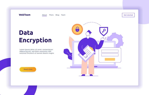 Login UI UX design concept and illustration with big modern people ...