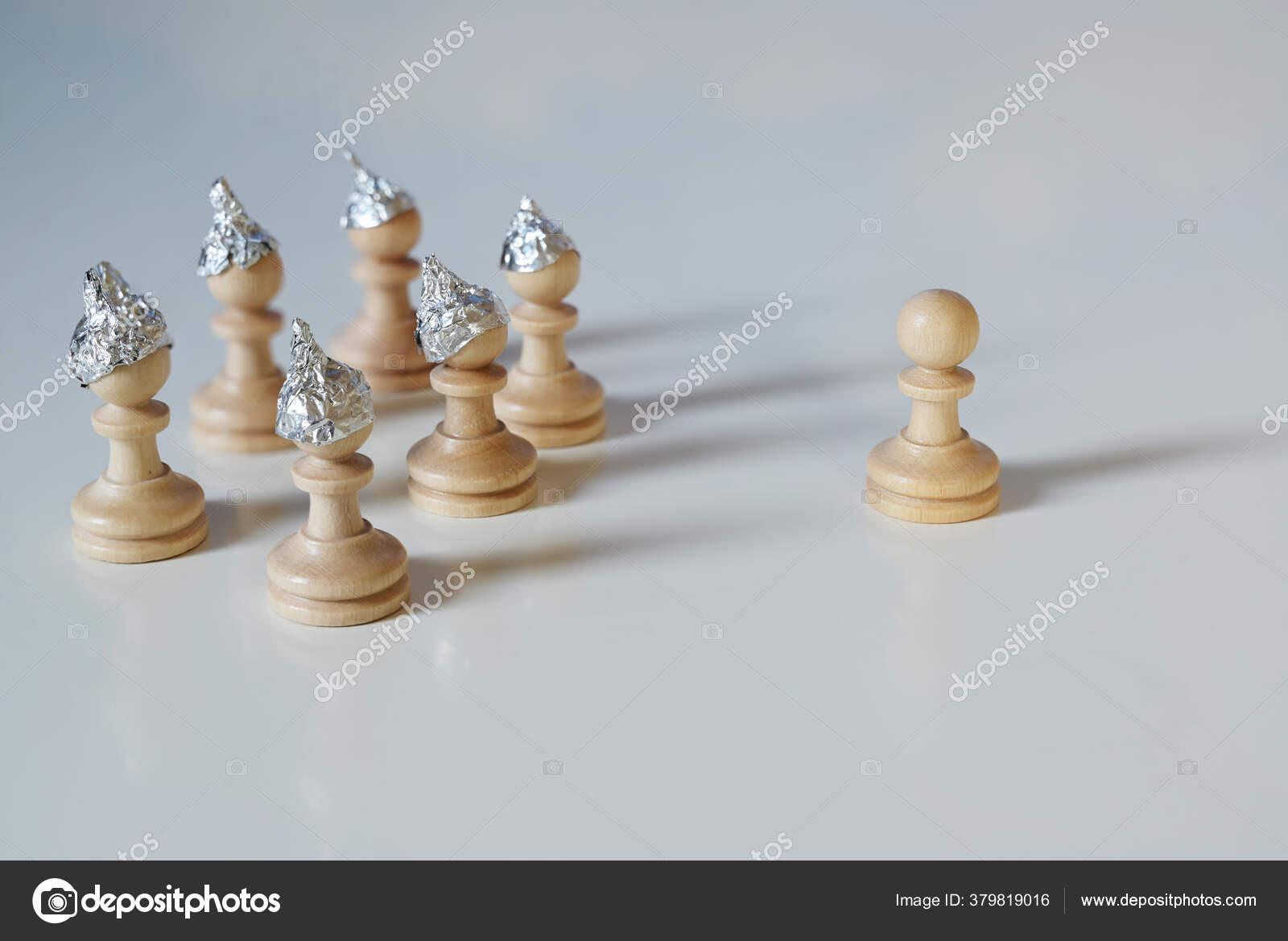 Group Pawn Chess Pieces Tinfoil Hats Imagined Heteronomy Stand Piece ...