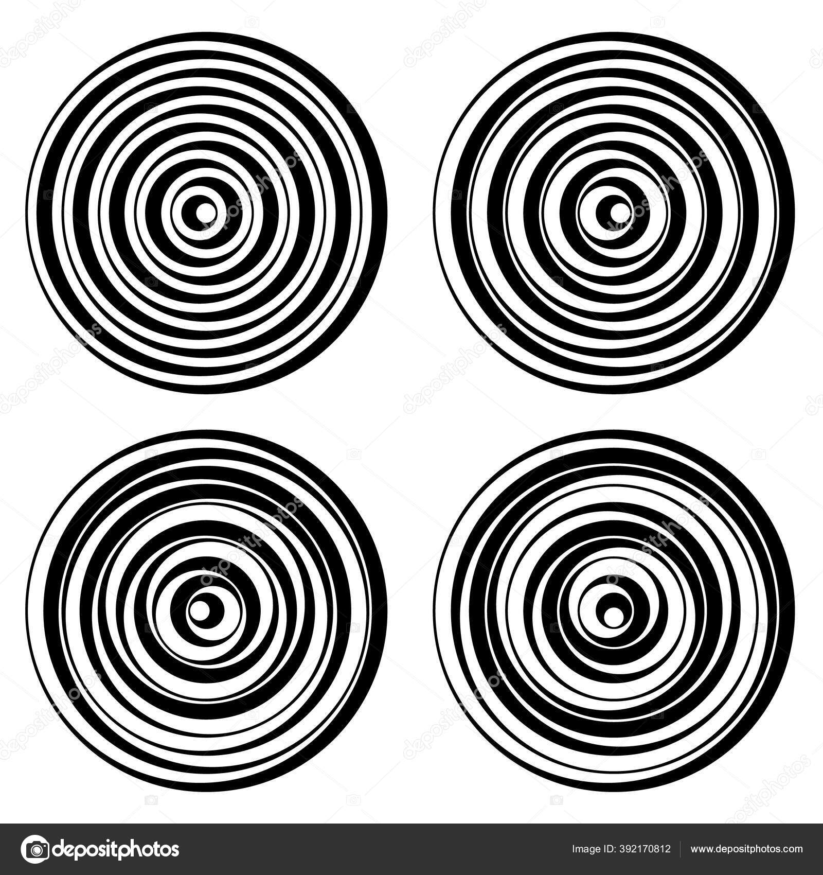 Set of vector round elements from lines Stock Vector by ©KTVector 392170812