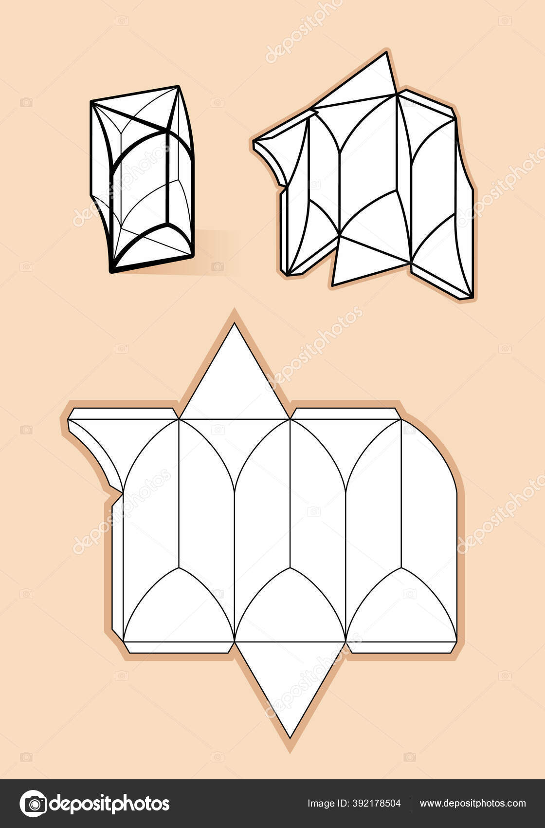 Forma compleja con plantilla de plano Vector de stock por ©KTVector ...