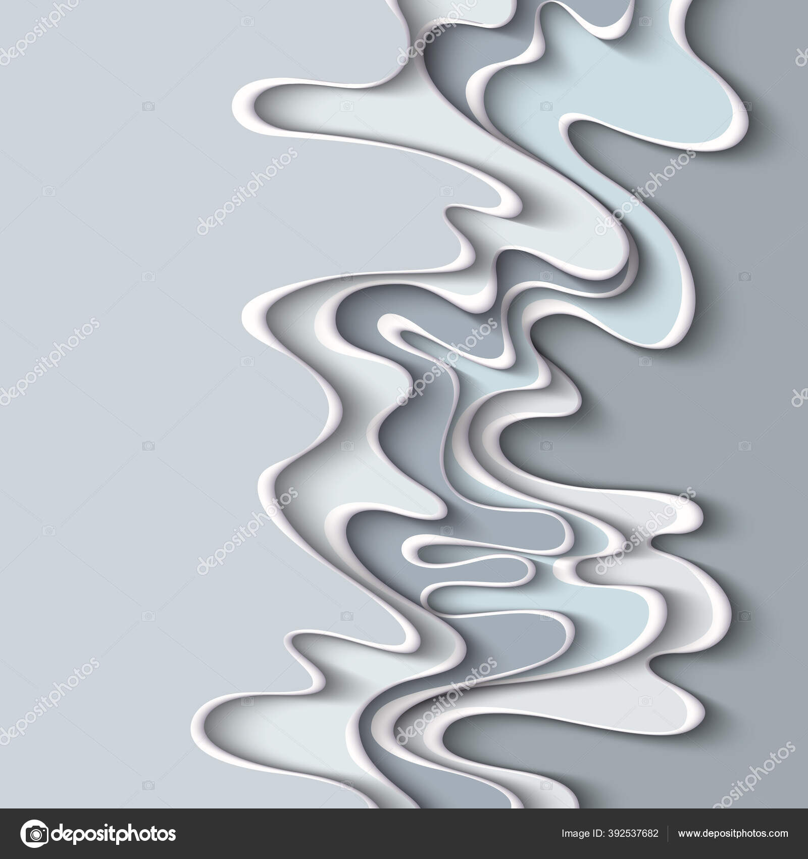 Vector paper cut waves modern background. Stock Vector Image by ...