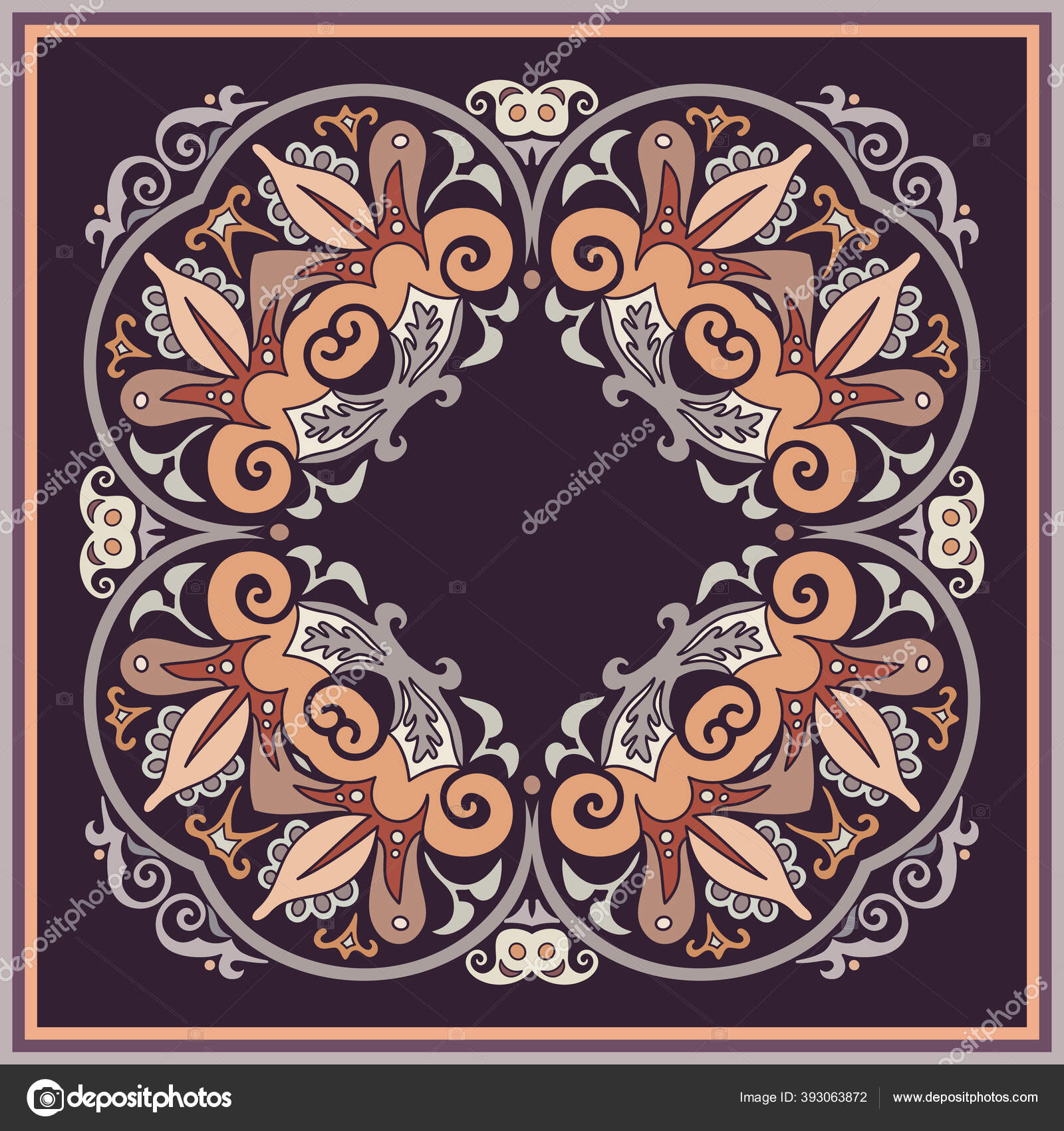 Vector ethnic abstract flower illustration — Stock Vector © KTVector ...