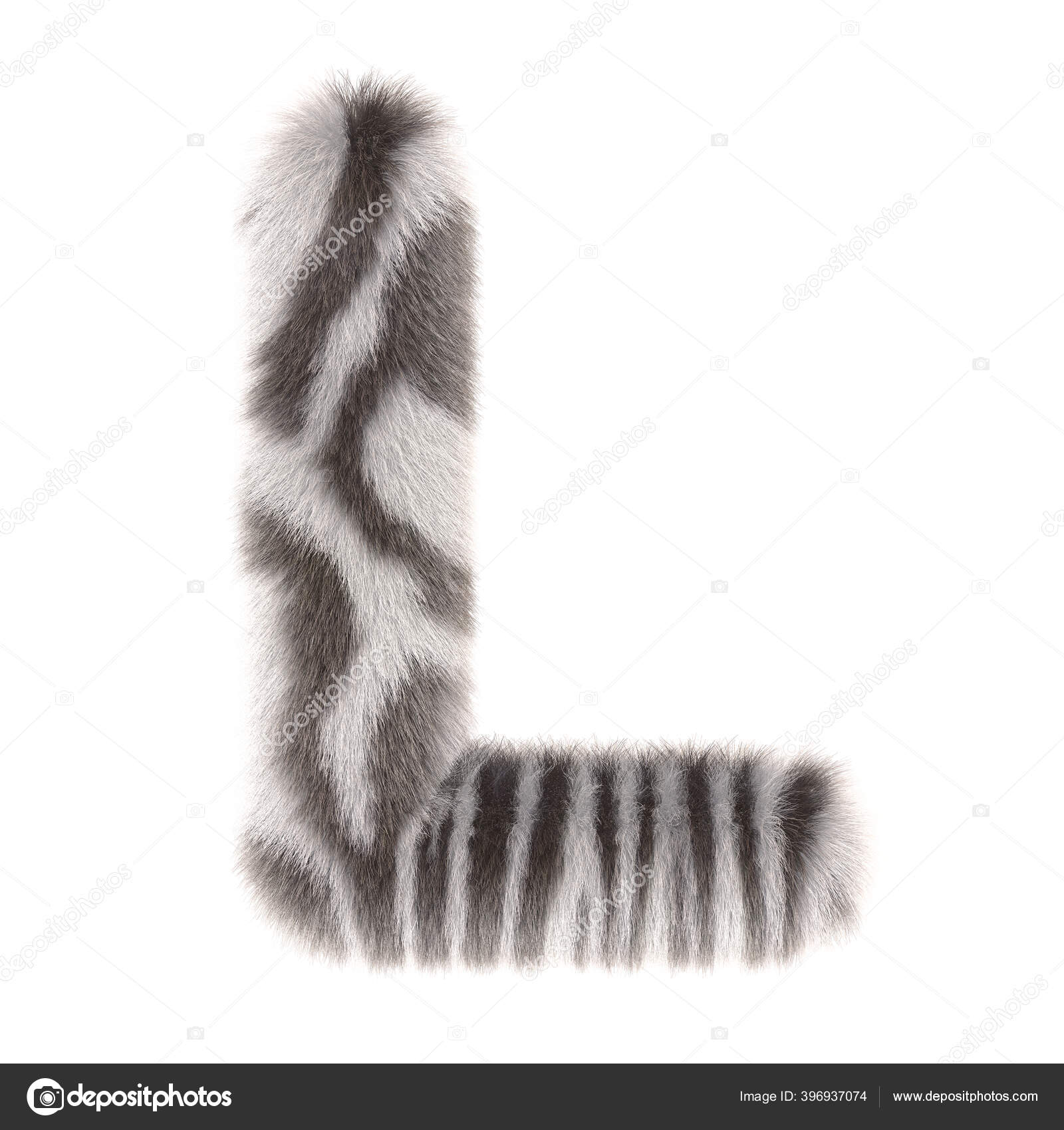 3d Zebra creative cute cartoon fur letter L Stock Photo by ©KTVector ...