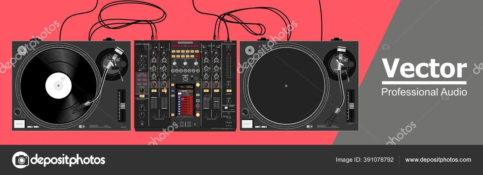 Dj Turntables Top View