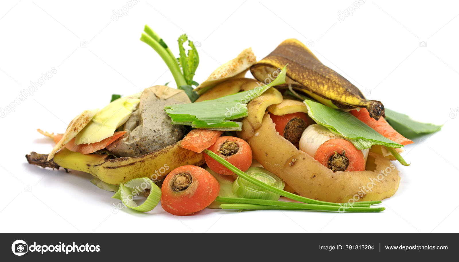 Kitchen Waste Isolated White Background Stock Photo by ©mschuppi 391813204